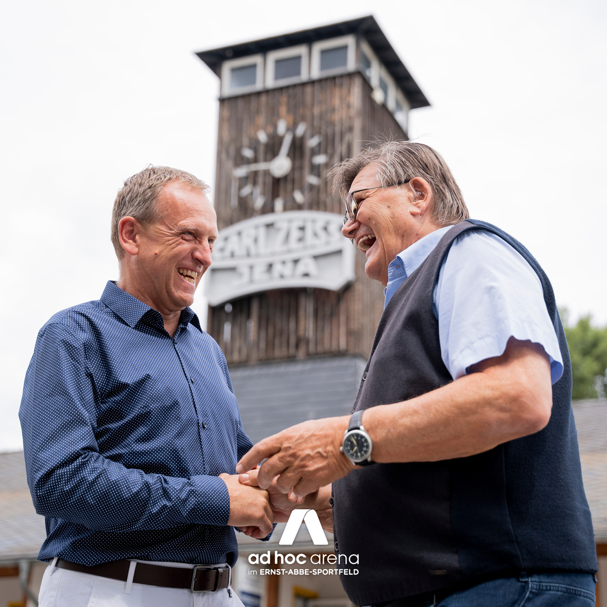 Hans Meyer zu Besuch im EAS | Ernst-Abbe-Sportfeld